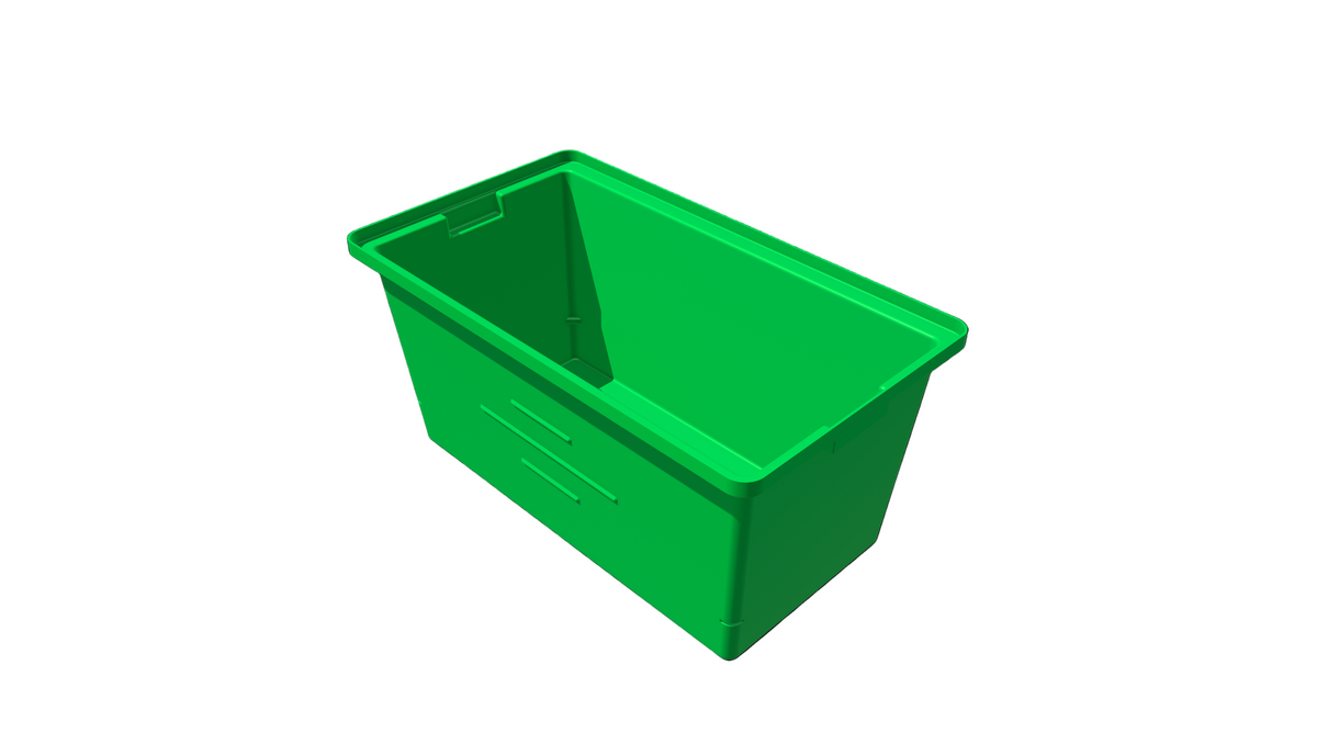 Plastic Nesting Bin With Rectangular Flange (NF) | Plastic Nesting Bins — Pioneer Plastics