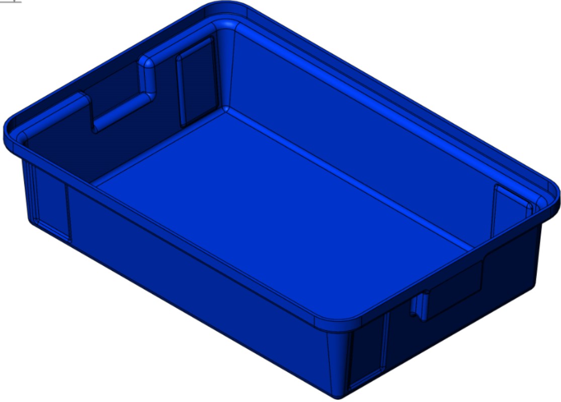 Plastic Nesting Bin With Rectangular Flange (NF) | Plastic Nesting Bins — Pioneer Plastics
