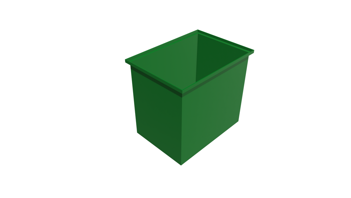 Rectangular Flange Bin (RF) 1600L X425W X 550H — Pioneer Plastics