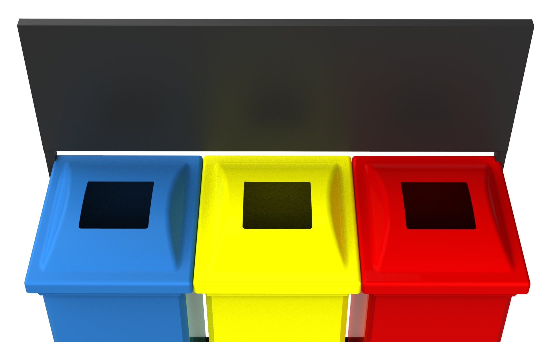 90L Recycle Bin Station with Frame — Pioneer Plastics