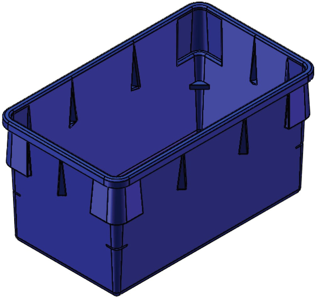 Plastic Nesting Bin With Roll Over Flange (NRO) — Pioneer Plastics