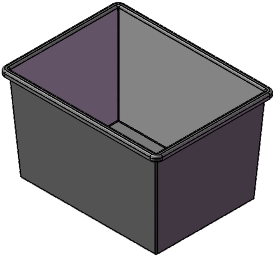 Plastic Nesting Bin With Roll Over Flange (NRO) — Pioneer Plastics